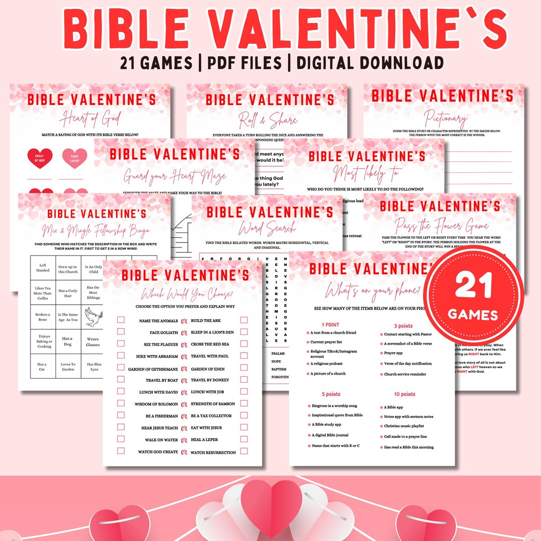 Valentine's Bible Games | Valentine's Church Games | Valentine's Party ...