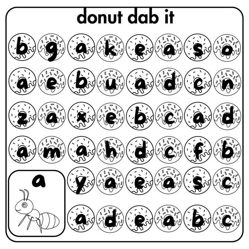 26 Printable Alphabet Lowercase Dab It Worksheets. Preschool Dab It ...