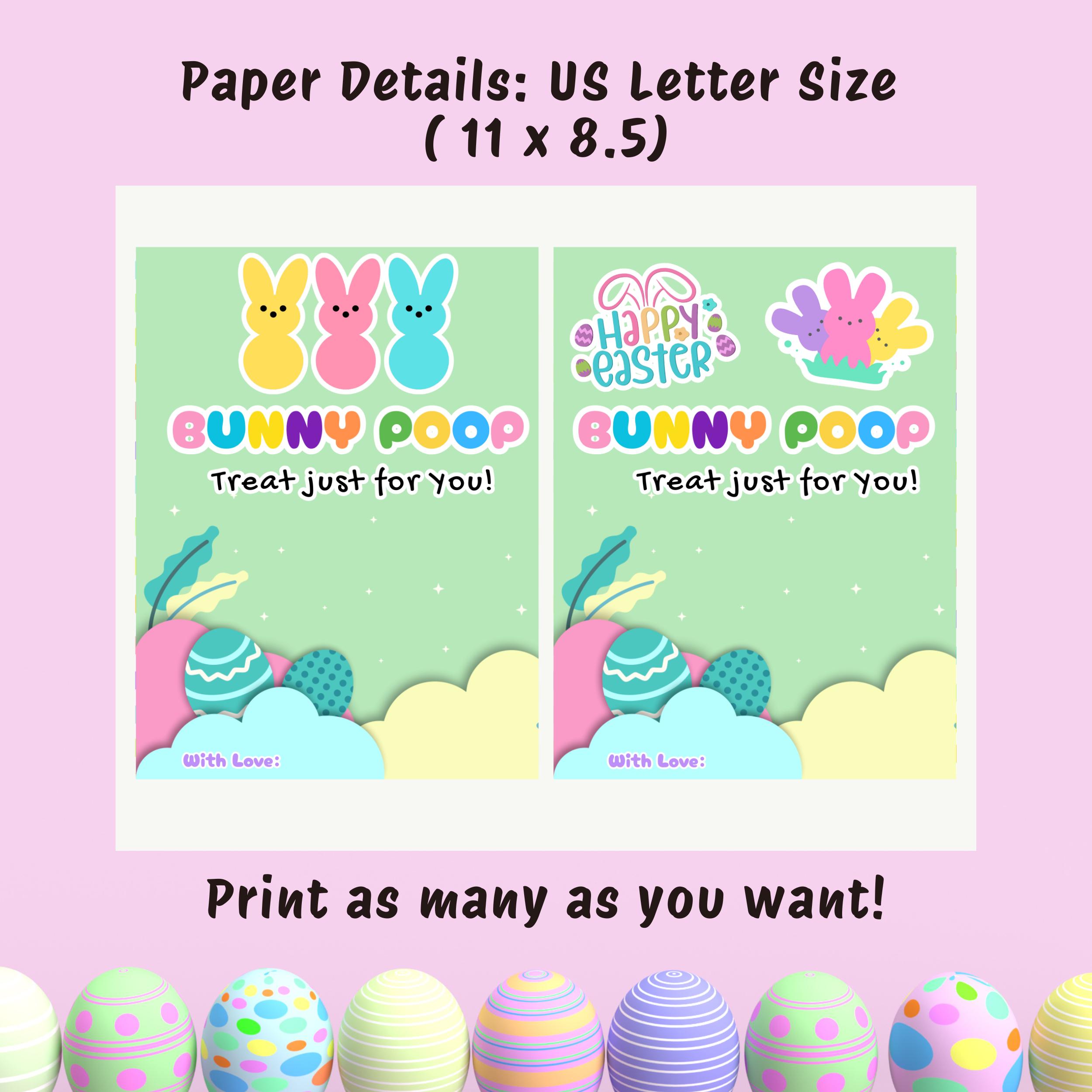 Funny Easter Bunny Poop Tag, Skittles Treat (instant Download) - Etsy