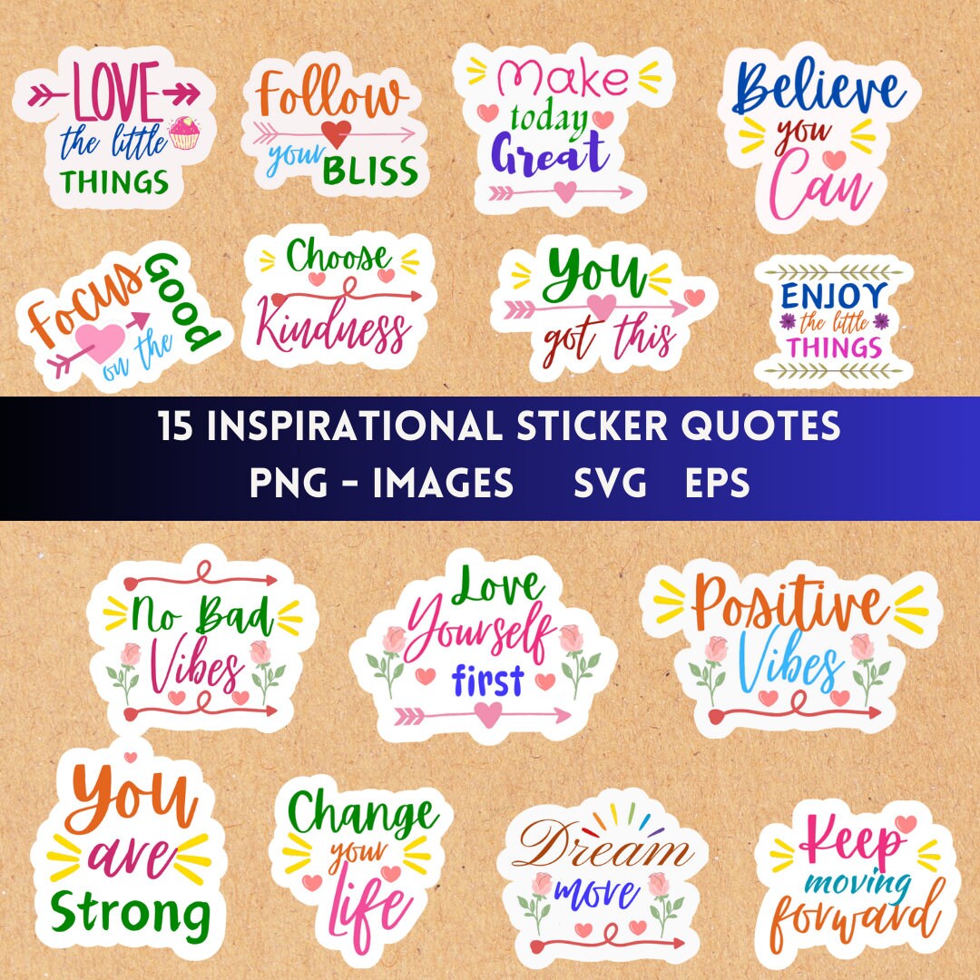 Stickers Quotes About Life, Printable Positive Quotes, Inspirational ...
