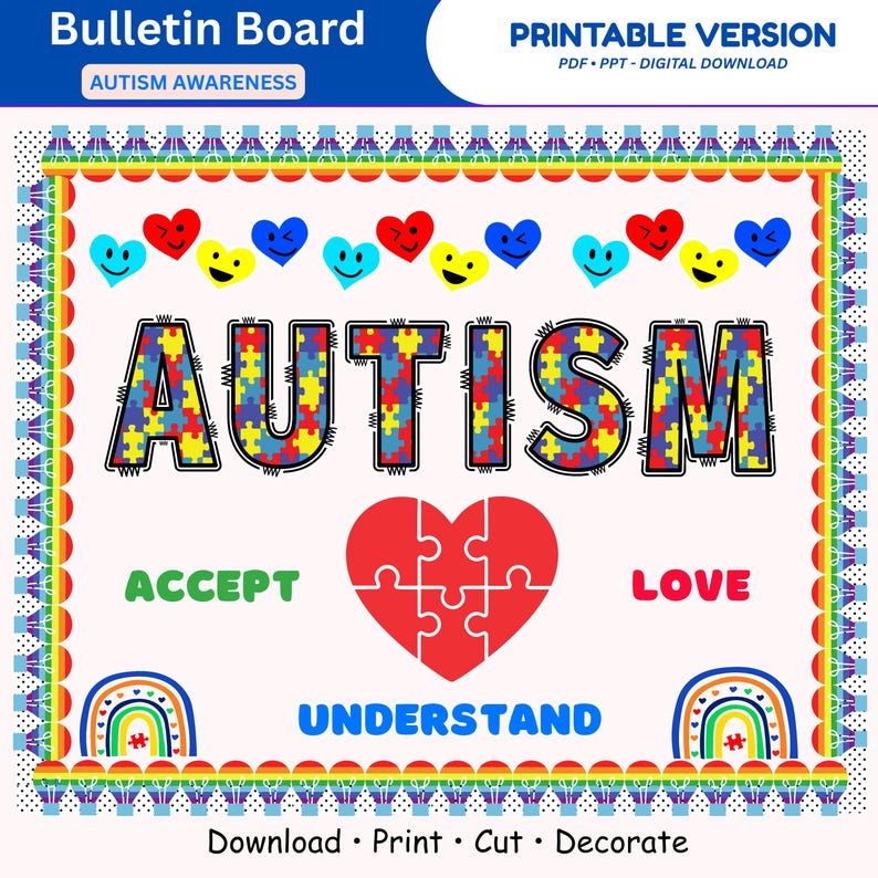 Autism Awareness Bulletin Board Kit: Special Education Classroom ...