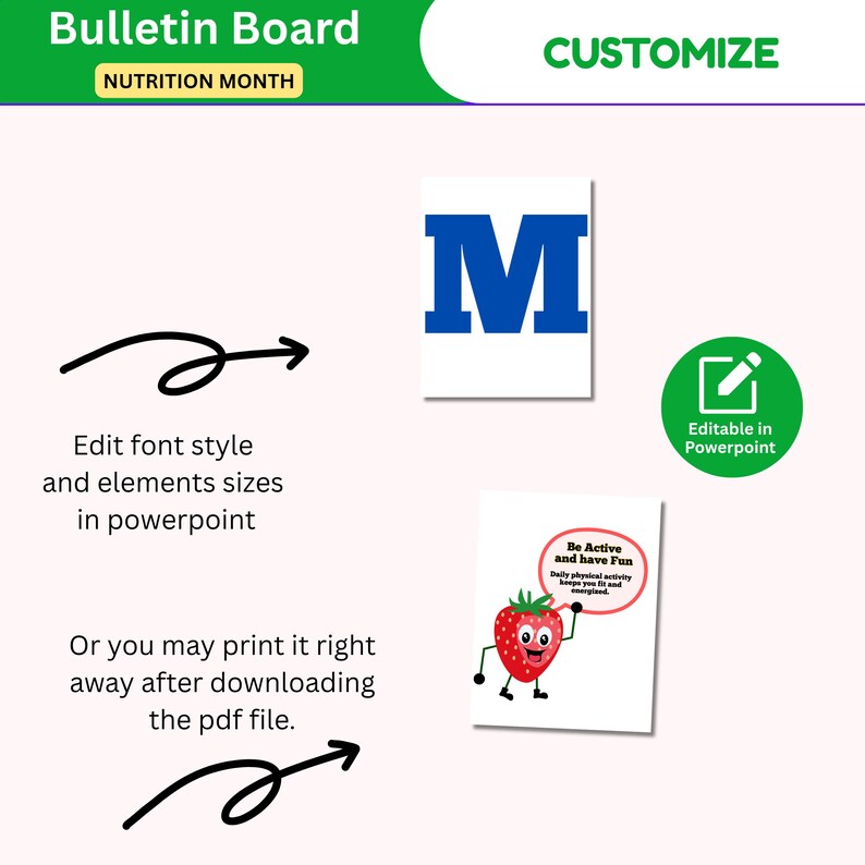 National Nutrition Month Bulletin Board Kit: Healthy Habits Classroom ...