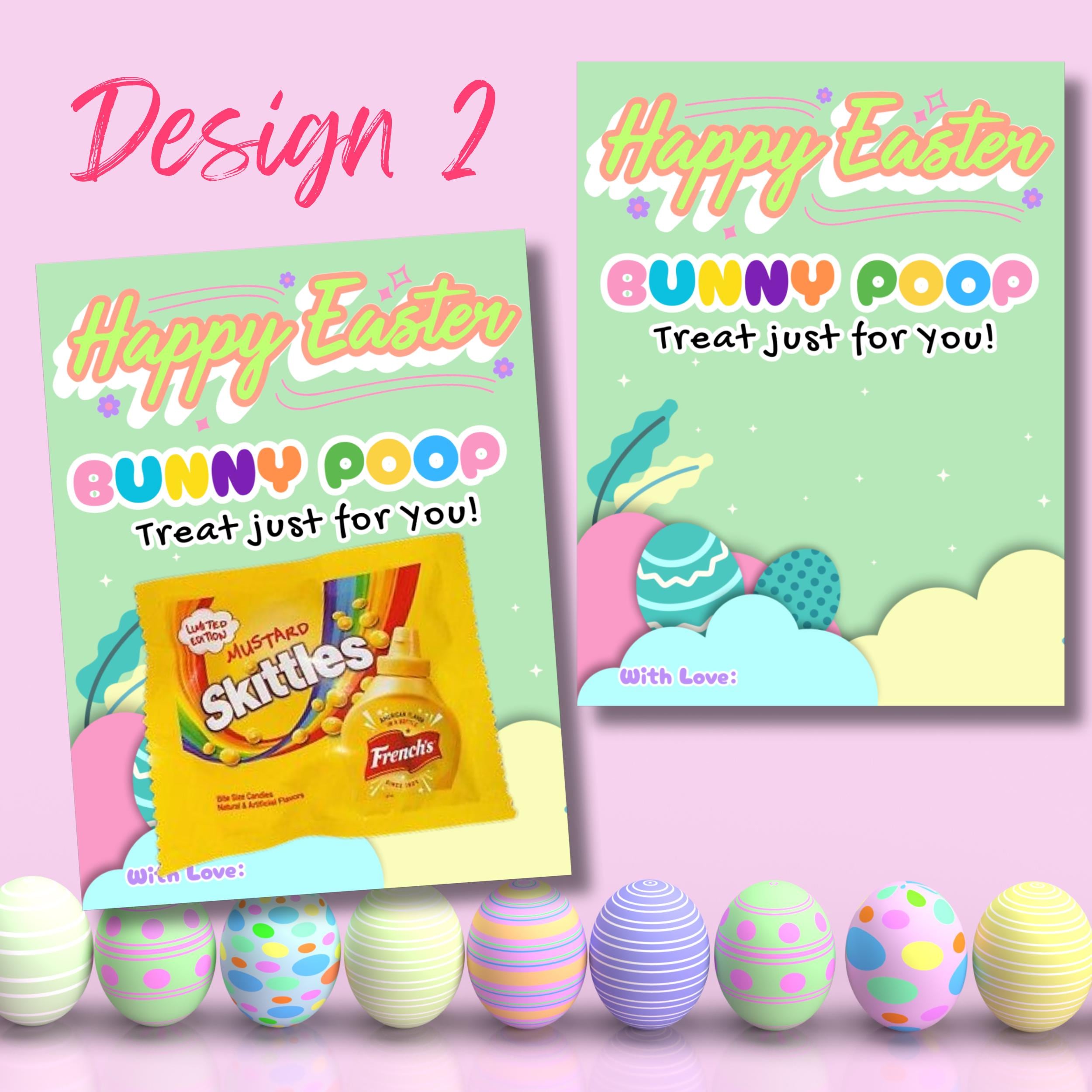 Funny Easter Bunny Poop Tag, Skittles Treat (instant Download) - Etsy