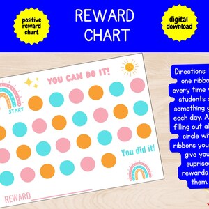 Reward Chart, Positive Reward, Classroom Reward Chart, Teaching ...