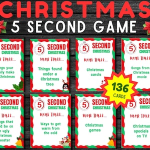 Christmas 5 Second Game | Printable Christmas Game | Christmas Activity ...