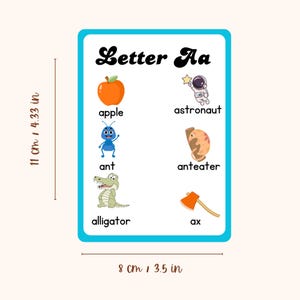 Alphabet Flash Cards, 26 ABC Flash Cards A-Z Cards Sounds Learn Abcs ...