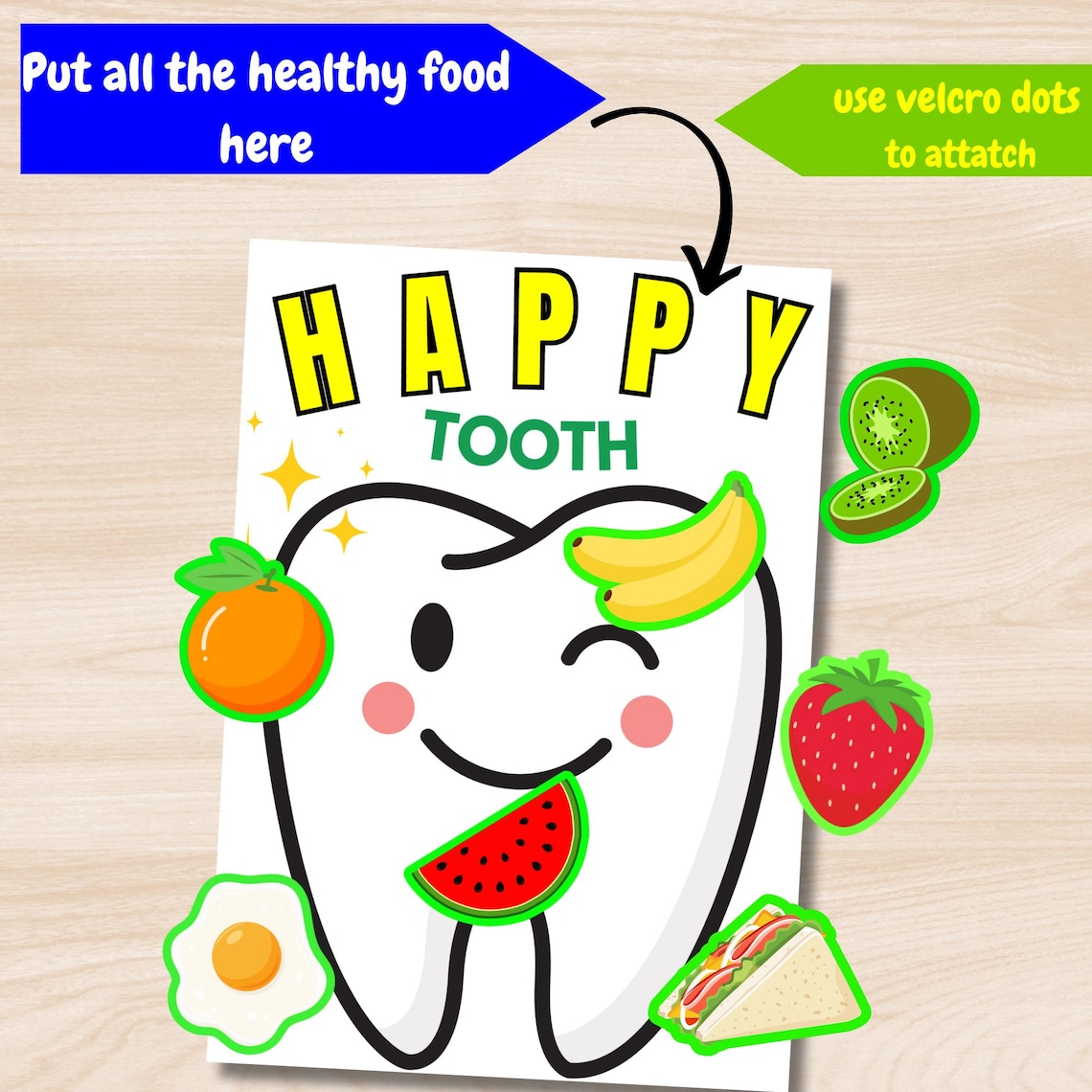 Sad and Happy Tooth, Dental Health Printable Worksheet for Toddlers ...