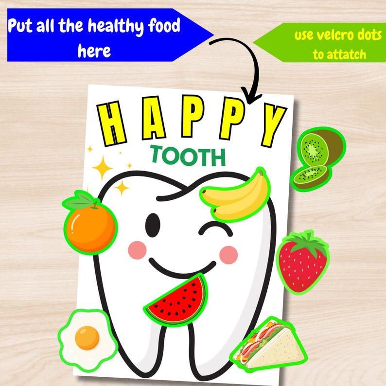 Sad and Happy Tooth, Dental Health Printable Worksheet for Toddlers ...