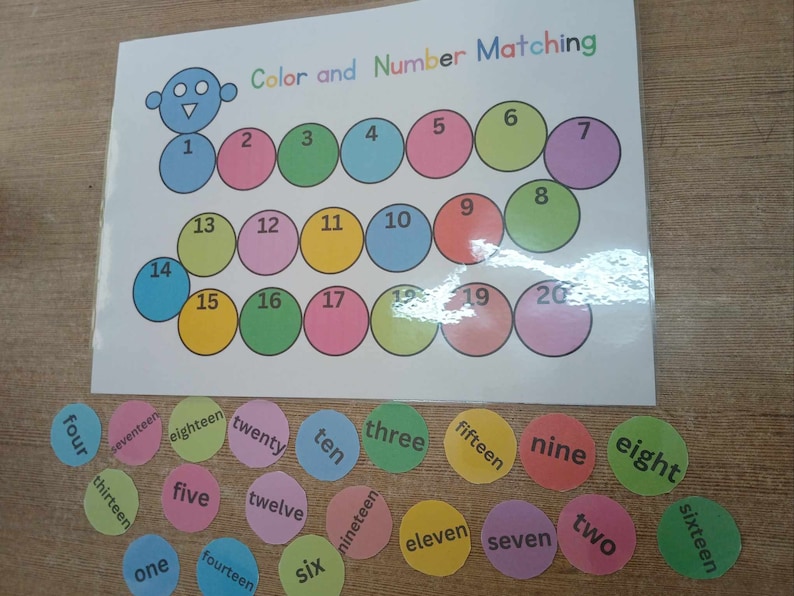 Number Matching Printable, Toddler Math Activity (digital Download) - Etsy