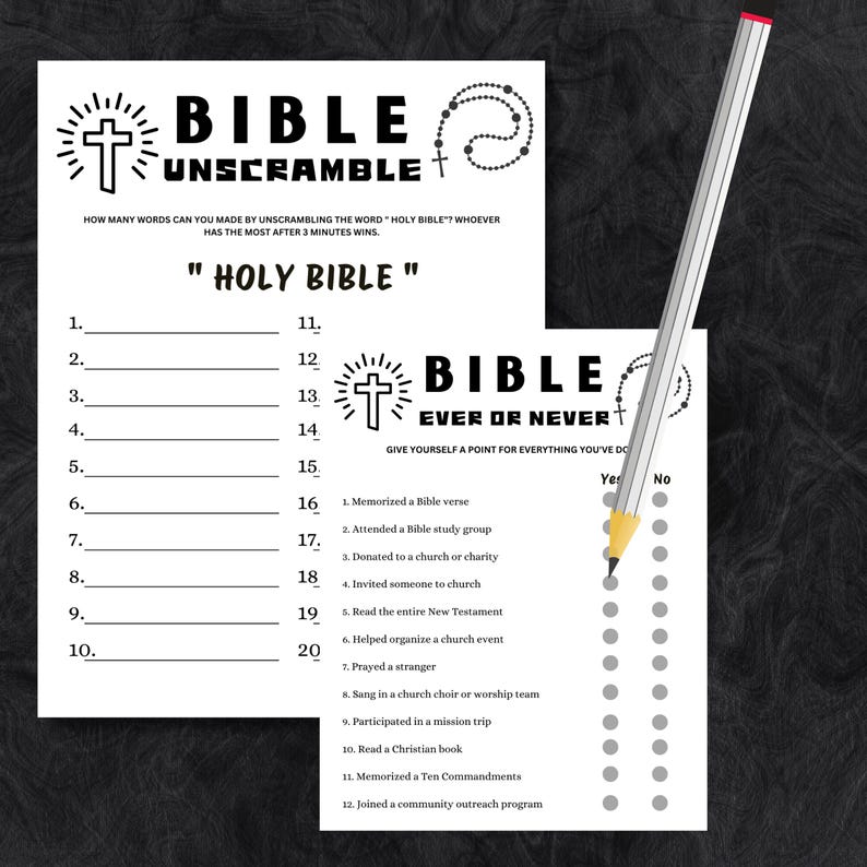 Printable Bible Games Bundle | Church, Sunday School (digital Download ...