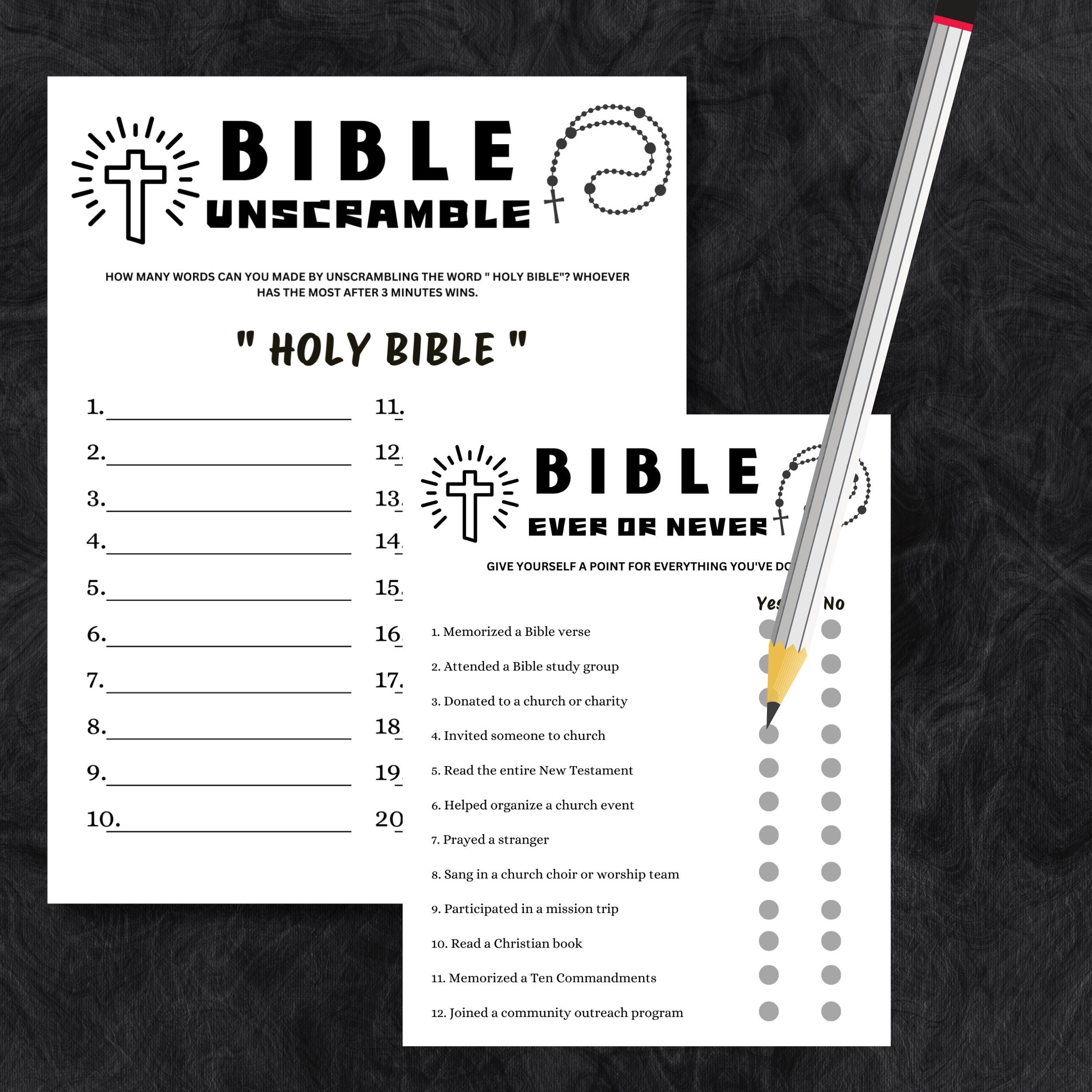 Printable Bible Games Bundle | Church, Sunday School (digital Download ...