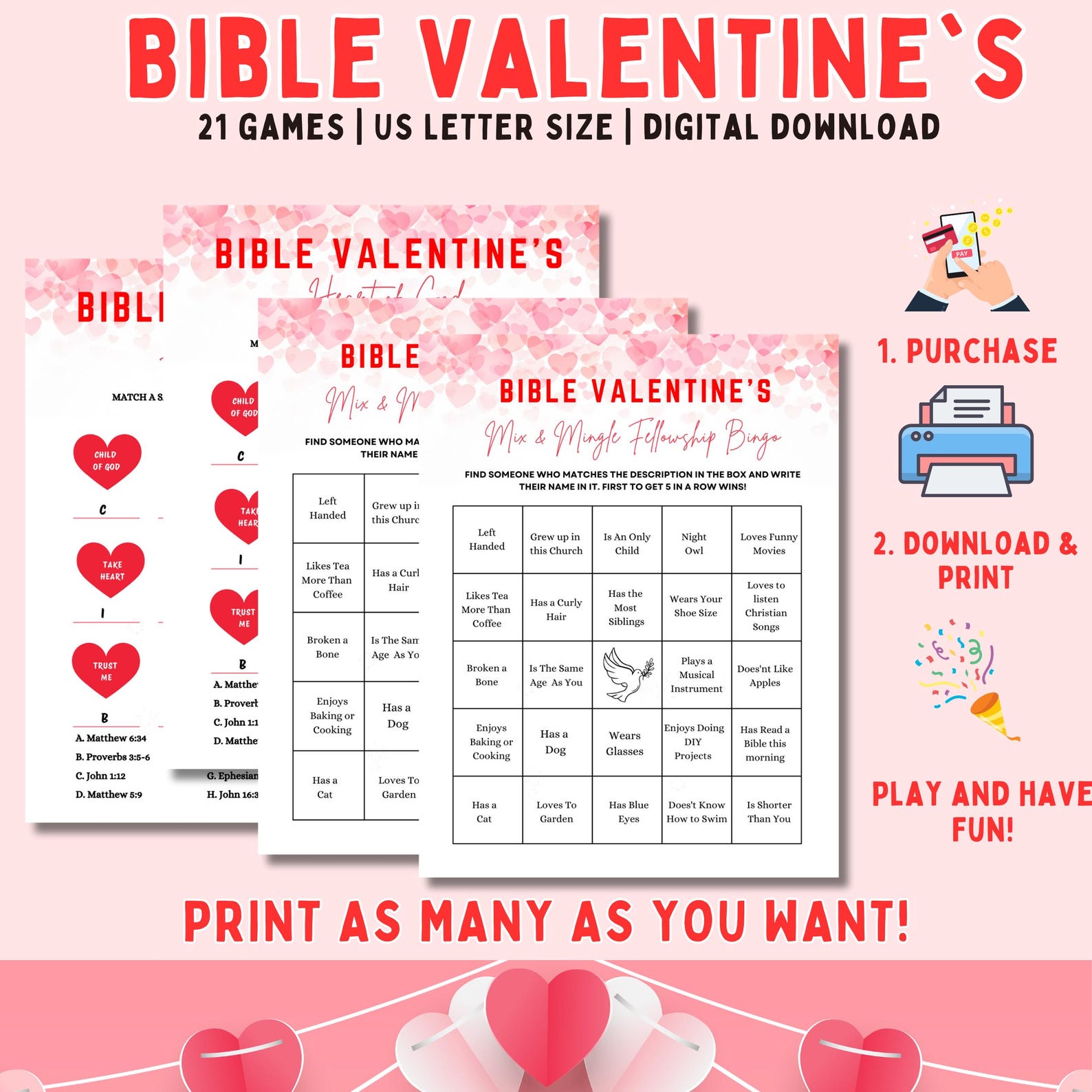Valentine's Bible Games | Valentine's Church Games | Valentine's Party ...