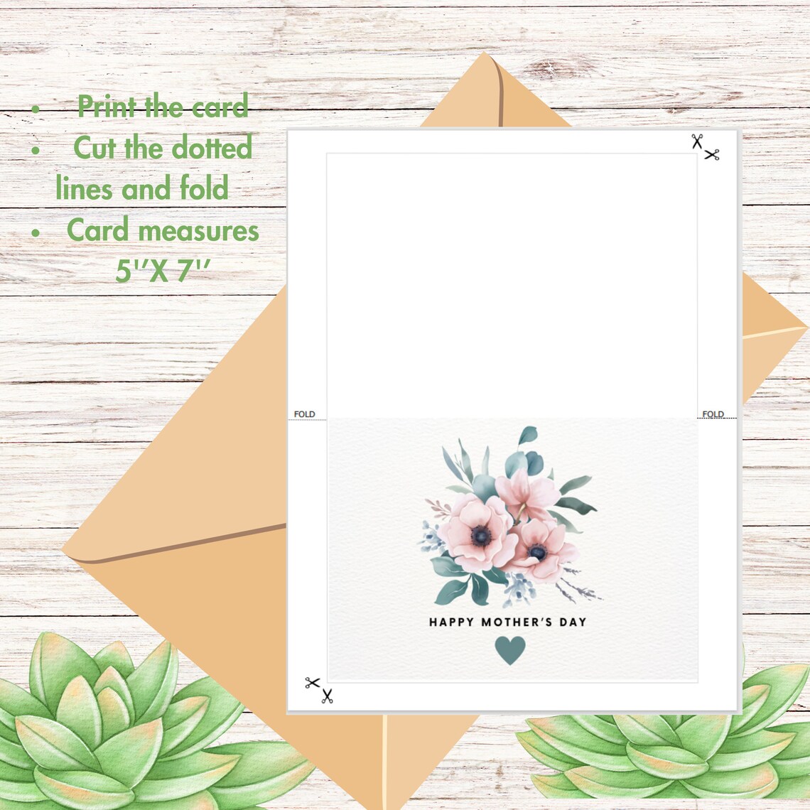 Happy Mother's Day Card I Printable Card Template I Mothers Day Card I ...