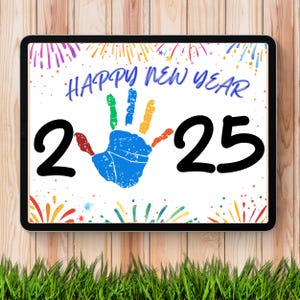 NEW YEAR Handprint Craft for Kids, Keepsake 2025, Happy New Year's Eve ...