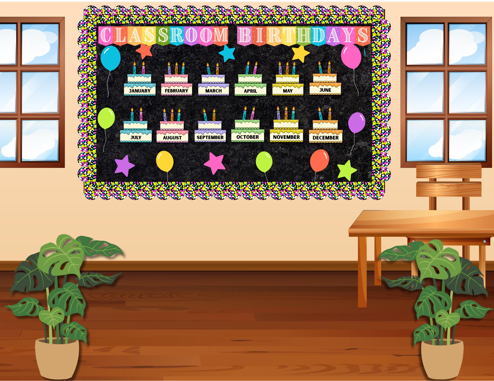 Birthday Bulletin Board Decor, Cake Birthday Display Bulletin Boards ...