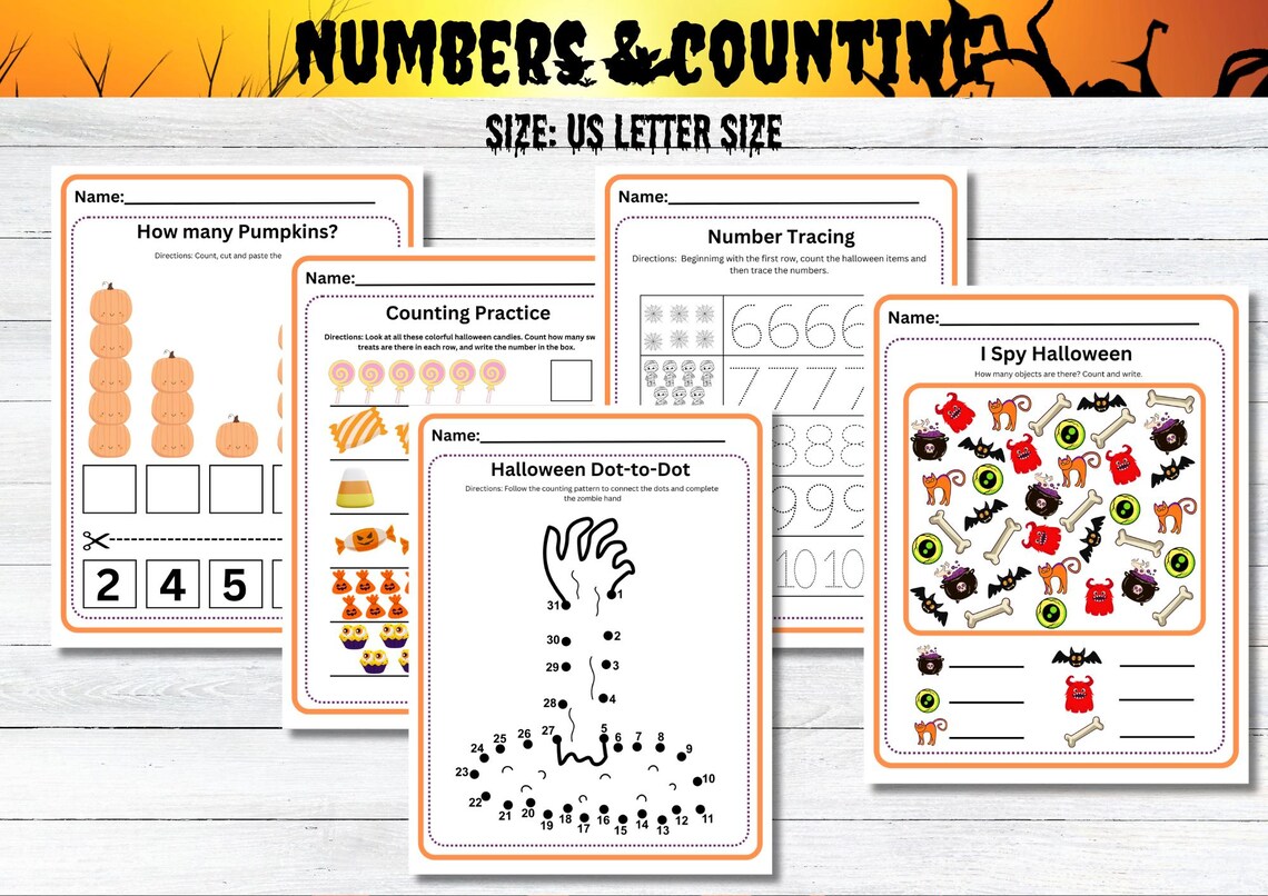 Halloween Educational Pack |halloween Bundle | Halloween Worksheets for ...