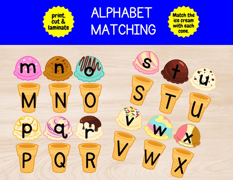 Letter Matching Printable, Busy Book, Learn Alphabet, Upper and Lower ...
