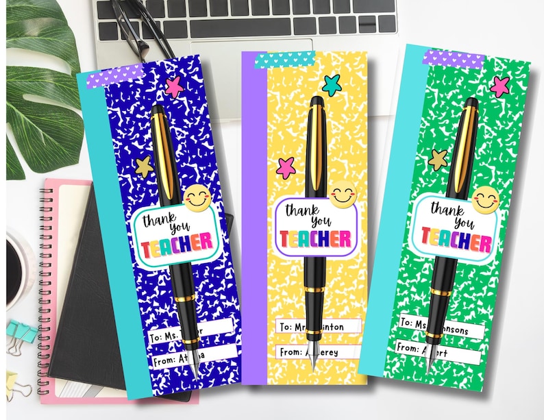 Teacher Appreciation Pen Sleeve, Printable Pen Holder (digital Download ...