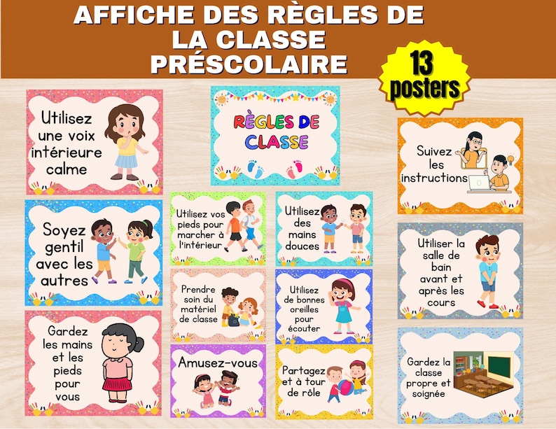 French Preschool Classroom Rules Classroom Display I French ...