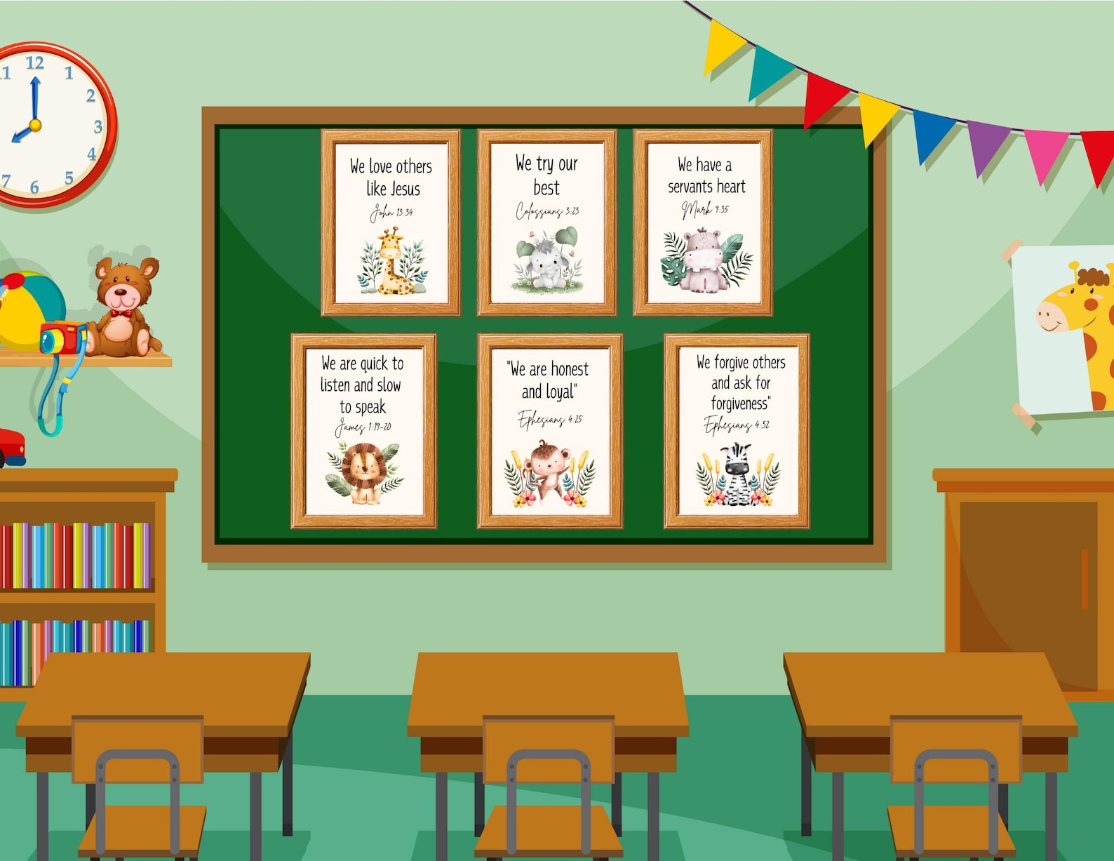 Christian Classroom Rules, Class Rules Poster, Homeschool Classroom ...