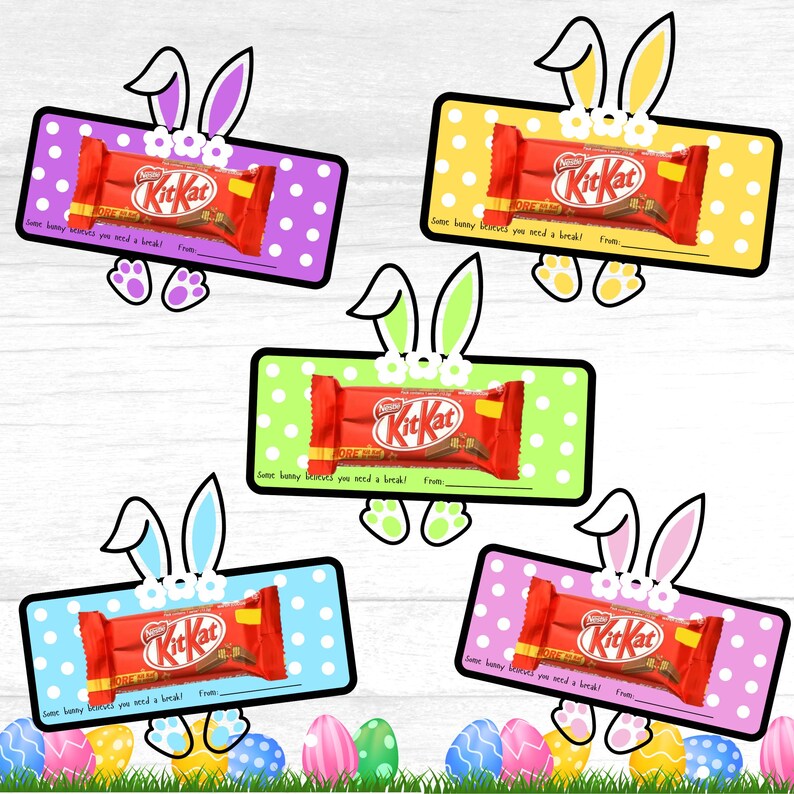 Easter Bunny Chocolate Holder, Printable Easter Treats for Kids, Easter ...