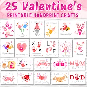 Valentine Handprint Art | Kids DIY Crafts, Preschool Activity (digital ...
