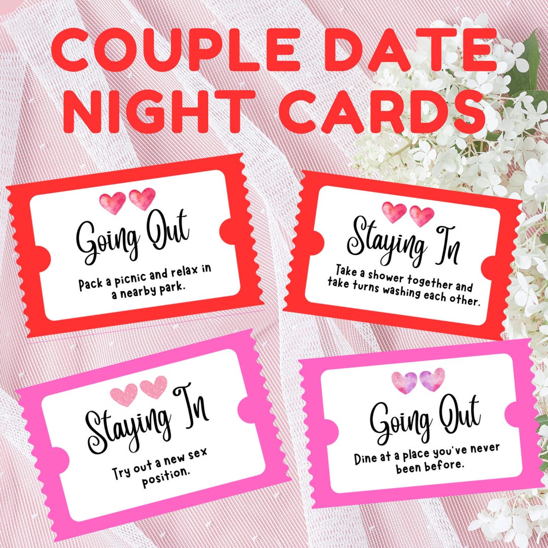 96 Date Night Cards, Date Night Ideas, Date Night Jar Cards for Couples ...