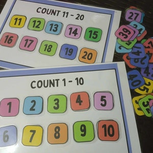 Counting Numbers 1 to 50 Busy Book Activity, Numbers Activity Game ...