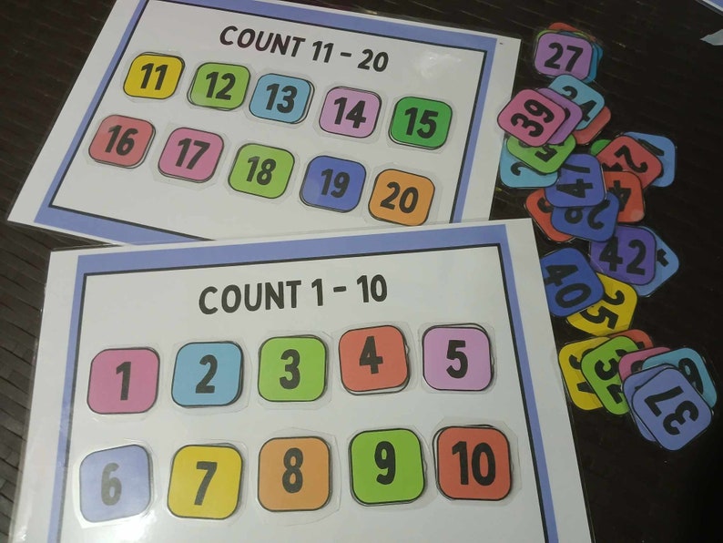 Counting Numbers 1 to 50 Busy Book Activity, Numbers Activity Game ...