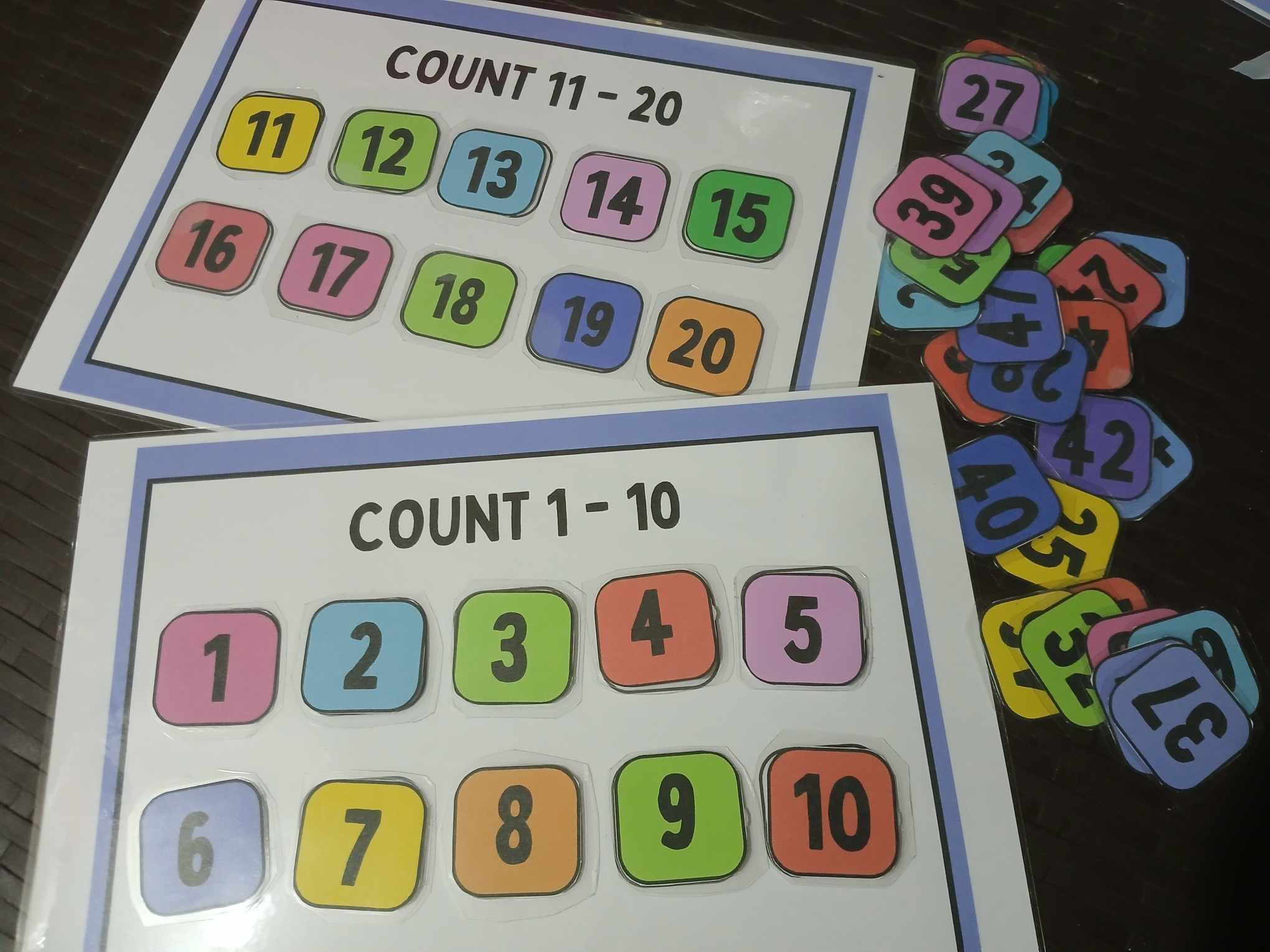 Counting Numbers 1 to 50 Busy Book Activity, Numbers Activity Game ...
