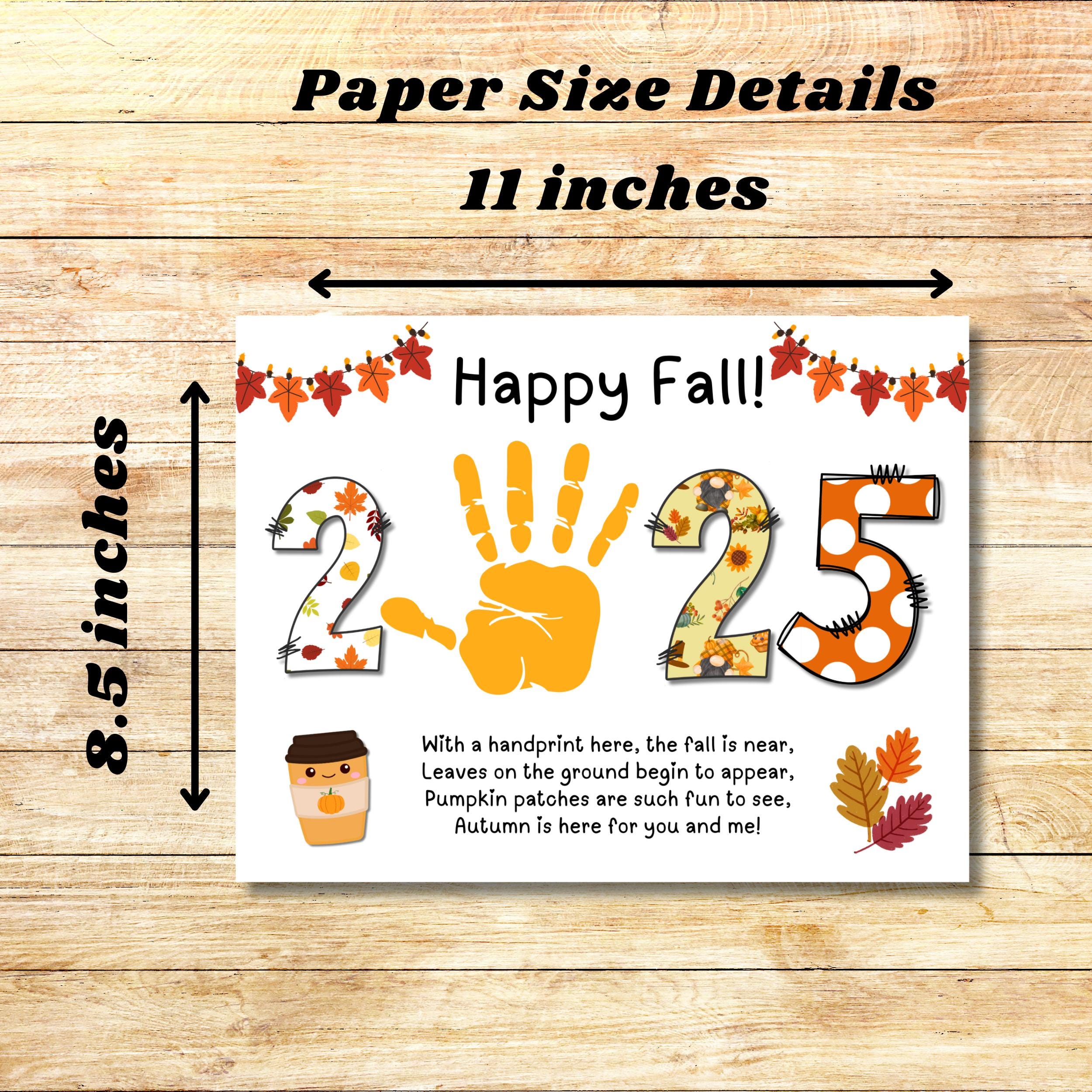 Fall Handprint Art | Kids Autumn Craft, Keepsake (digital Download) - Etsy