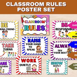 Classroom Rules Posters |classroom Decor | Behavior Rules |teacher ...