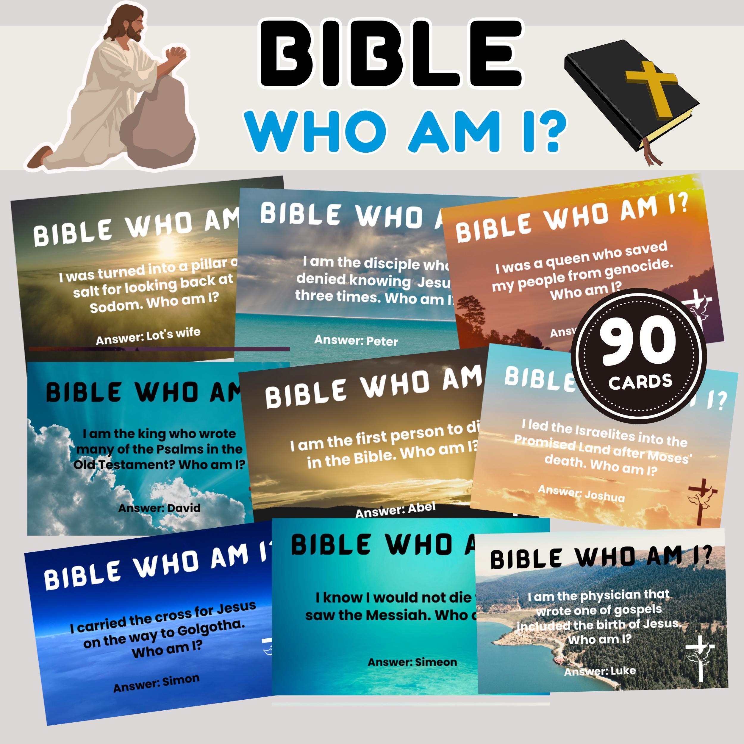 Bible Trivia Cards, Who Am I Game, Christian Party (PDF Download) - Etsy