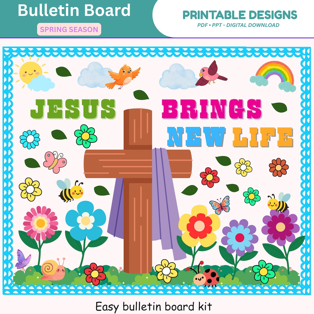 Jesus Brings New Life Easter Bulletin Board Kit.. Classroom Decor ...