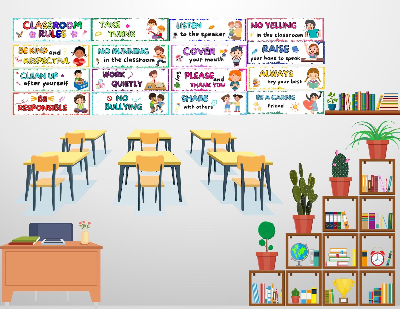 Printable Classroom Rules Posters |classroom Decor | Behavior Rules ...