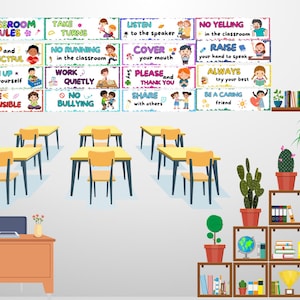 Printable Classroom Rules Posters |classroom Decor | Behavior Rules ...