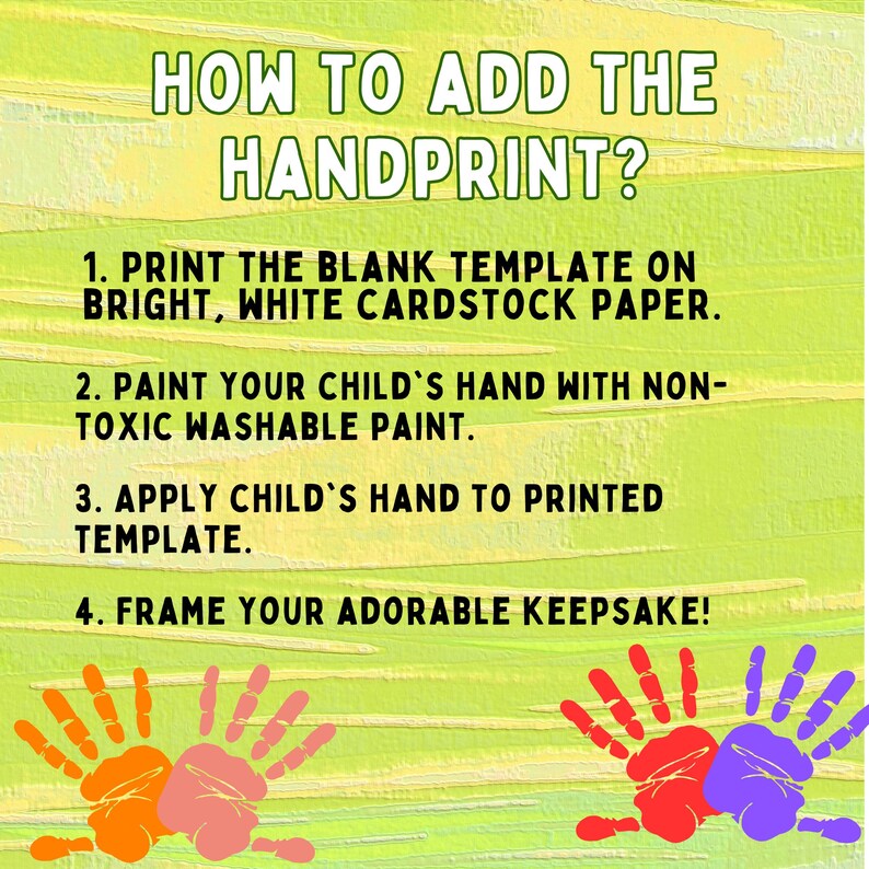 First Day of School Handprint Craft, Back to School Printable, School ...