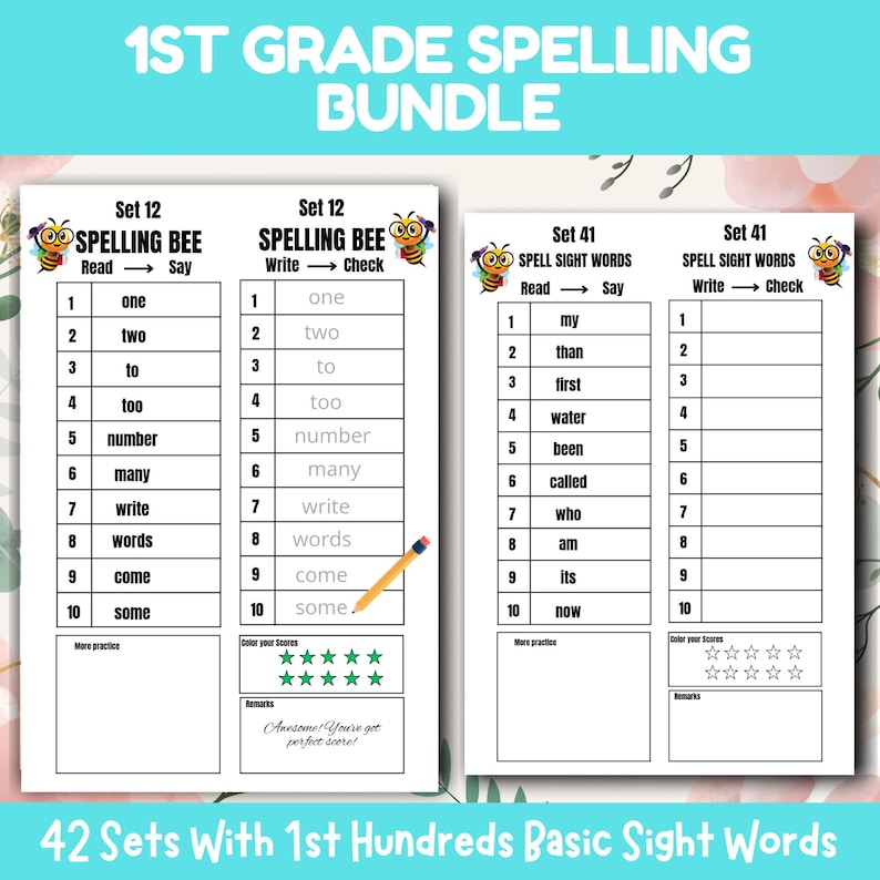 Grade 1 Spelling Vocabulary Spelling Words to Practice - Sight Words ...