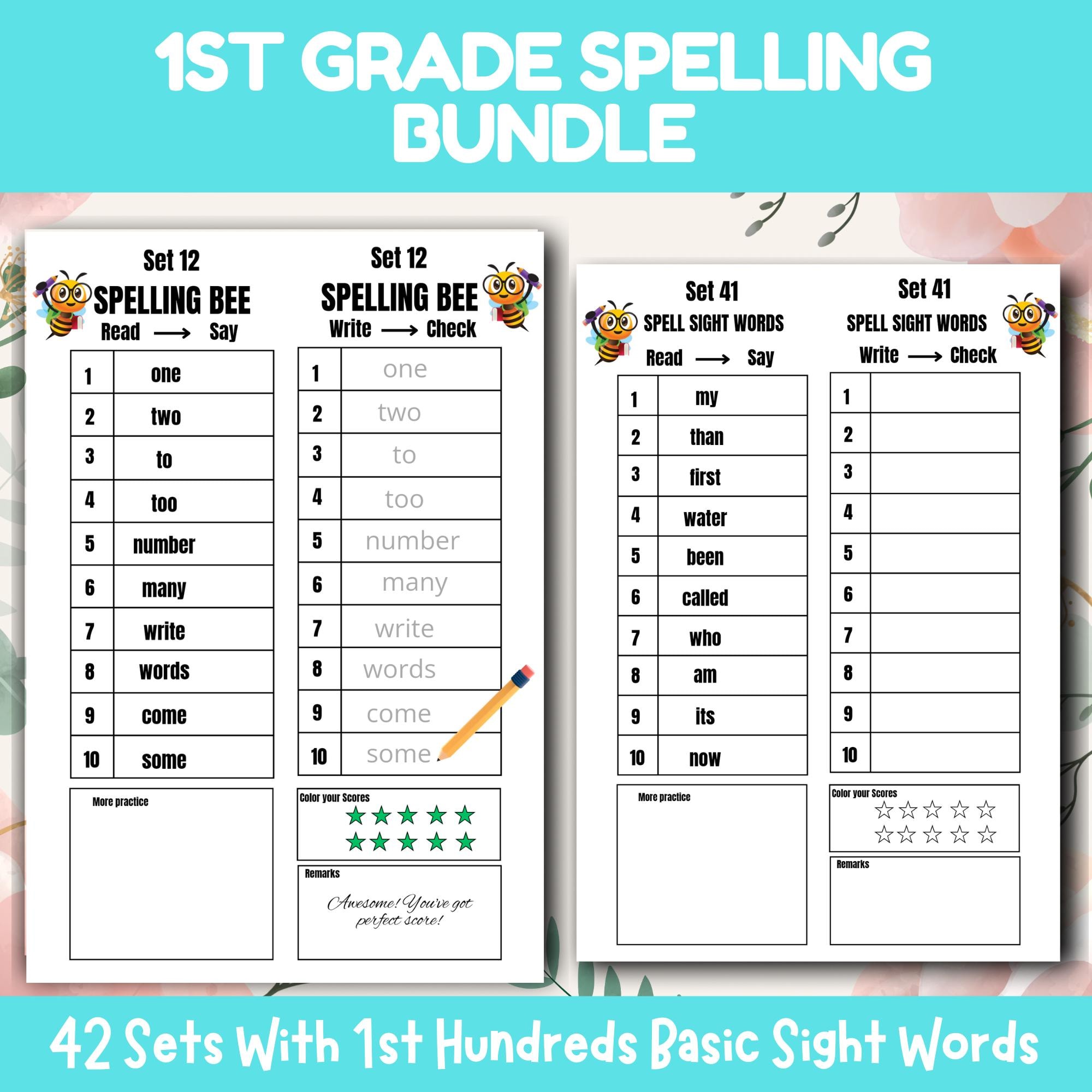 Grade 1 Spelling Vocabulary Spelling Words to Practice - Sight Words ...