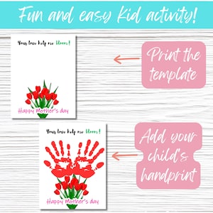 Mother's Day Handprint Art Bundle, Kids Activity (digital Download) - Etsy