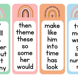 100 Printable Fry's First Hundred Sight Word Flashcards | Kindergarten ...