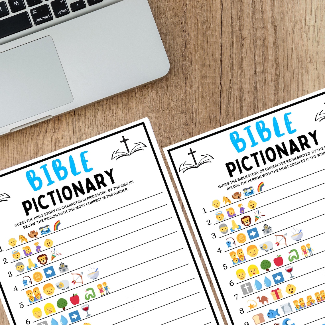 Bible Emoji Pictionary Game, Fun Bible Study Activity for Kids, Teens ...