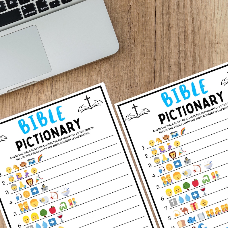 Bible Emoji Pictionary Game, Fun Bible Study Activity for Kids, Teens ...