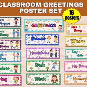Printable Classroom Greetings |classroom Decor | Behavior Rules ...