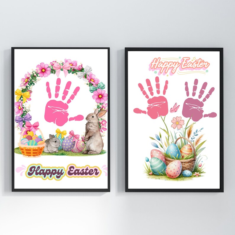 Easter Handprint Footprint Bundle Craft, Easter Handprint Art ...