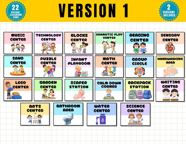 Daycare Center Signs | Classroom Decor (digital Download) - Etsy