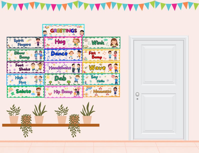 Classroom Greetings Poster Set | 16 Behavior Rules (PDF & PNG) - Etsy