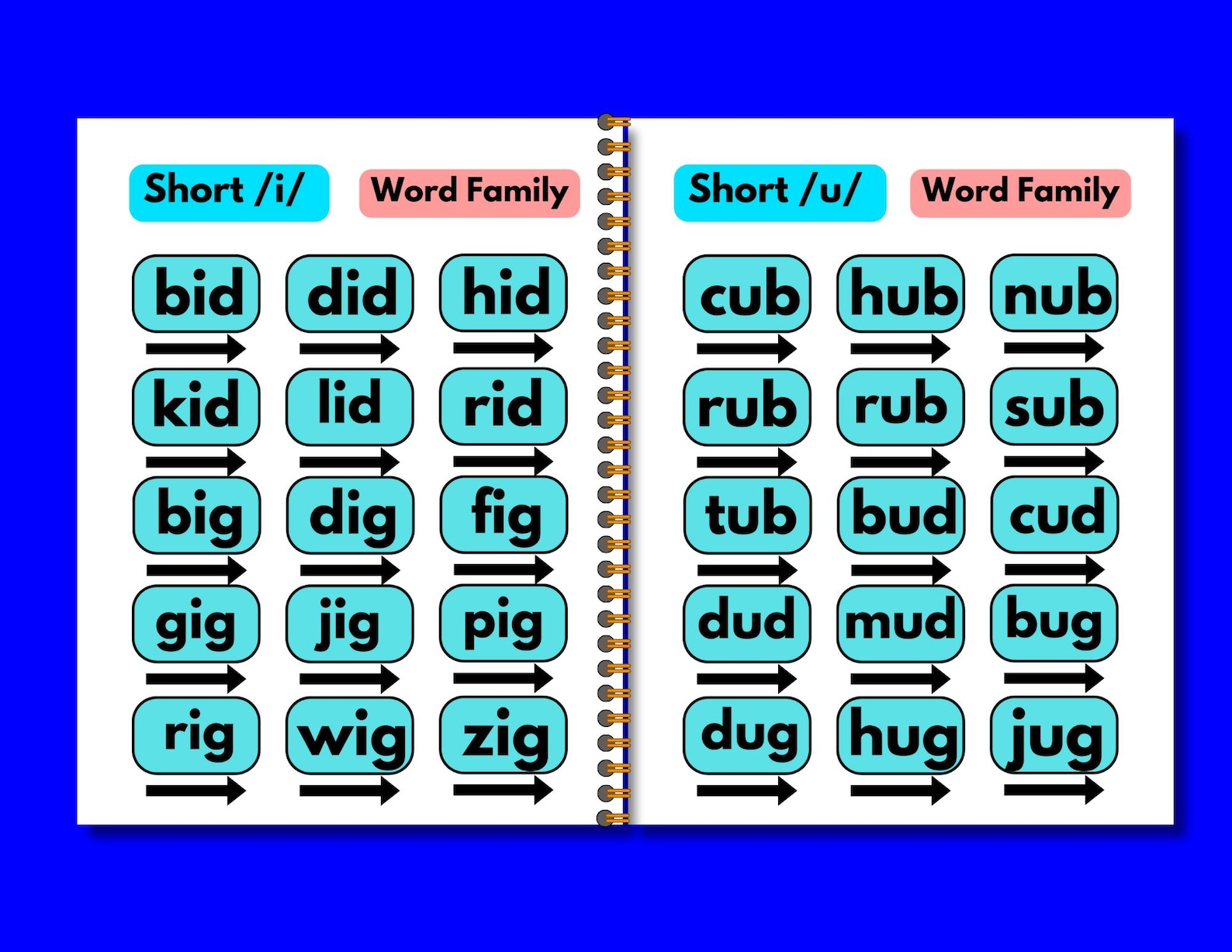 CVC Phonics Reading Book, Homeschool Activity (PDF, PNG) - Etsy