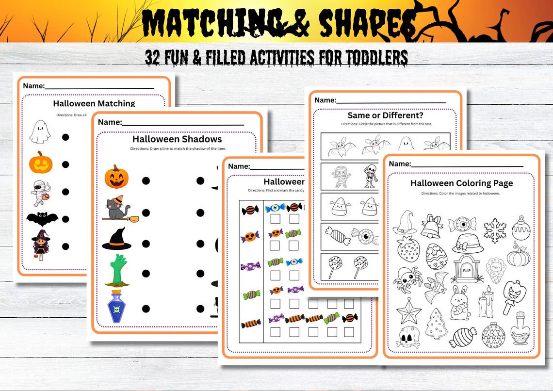 Halloween Activity Pack | Preschool & Kindergarten Worksheets (digital ...