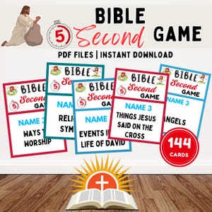 Bible 5-second Game, Fun Bible Game for Sunday School, Bible Study ...